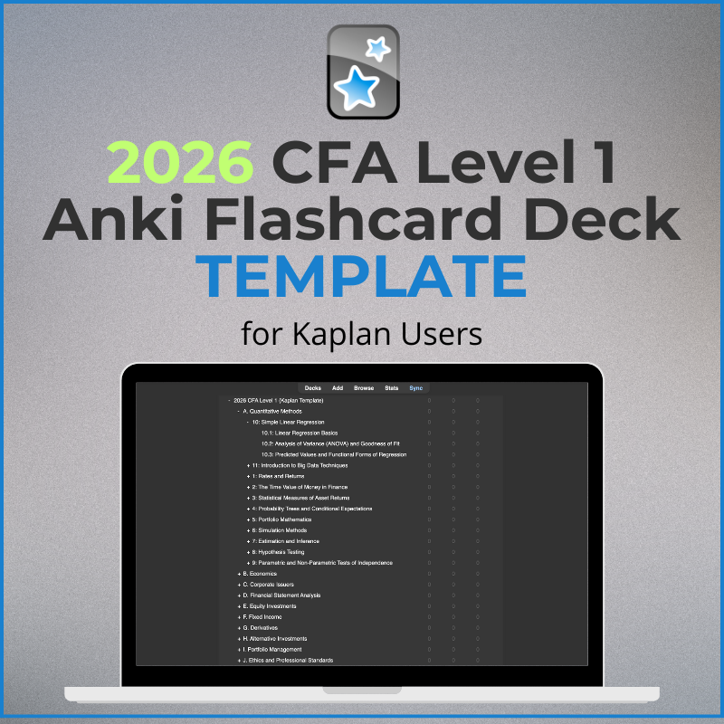 2026 CFA Level 1 Anki Flashcard Deck TEMPLATE